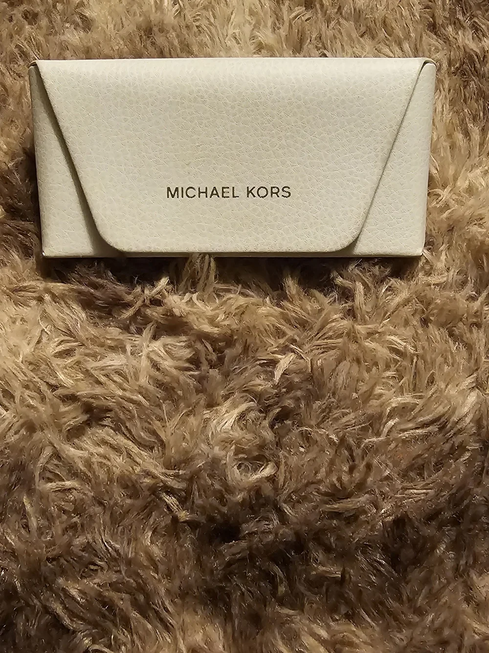 Michael Kors | Accessories | Michael Kors Cream Leather Eyewear Case ...